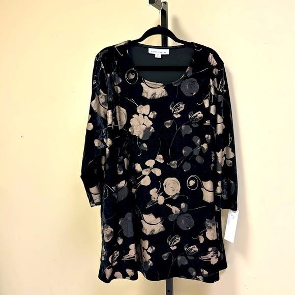 Caroline Rose | Tops | Caroline Rose Blackgold Dress Or Tunic | Poshmark